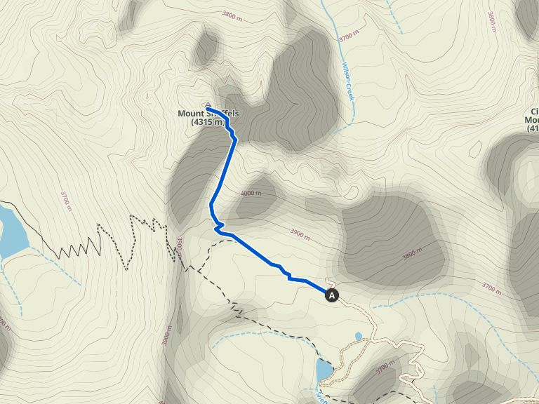 Mount Sneffels z Yankee Boy Basin Road -- Mount Sneffels Wilderness ...